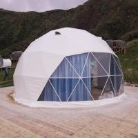 China 6m Geodesic Pop Up Dome Tent 2 To 6 People Capacity Glass Window for sale