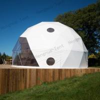 China Fireproof PVC Canvas Geodesic Dome Tent Half Round Glamping Bubble Tent for sale