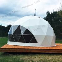 China Fireproof PVC Canvas Geodesic Dome Tent Half Round Glamping Bubble Tent for sale