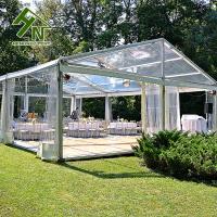China Outdoor 10x12 Wall Tent Luxury Clear Wedding Marquee Customized Size 100 People Capacity for sale