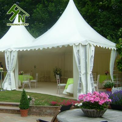 China White Garden High Peak Tents 5x5m Aluminum Pagoda Party Event Tent for sale