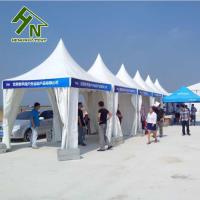 China Reinforced Structure White Pagoda Tent 5x5m Promotional Canopy Stand for sale