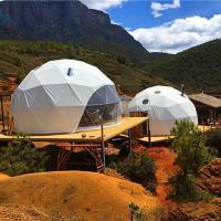 China Customized Glamping Hotel Geodesic Dome Tent Sun Shelter Fire Resistant for sale