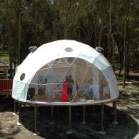 China All Season Geo Dome Yurt Double-Coated PVC Fabric Turist Attraction Shelter for sale
