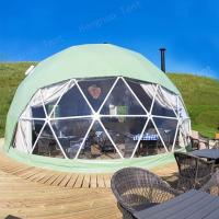 China Galvanized Steel Geodesic Dome Tent Hotel Camping Waterproof House for sale