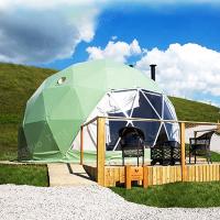 China Galvanized Steel Geodesic Dome Tent Hotel Camping Waterproof House for sale