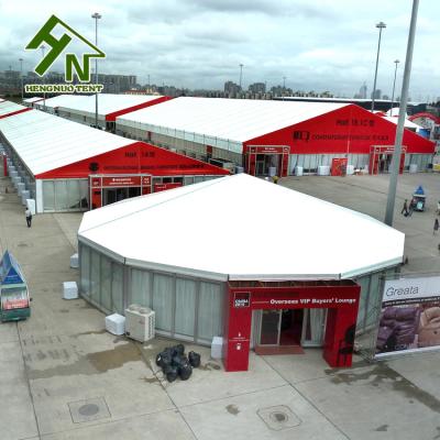China Trade Show Conference Events Decagonal Tent Marquee Multi Side Glass Walls for sale