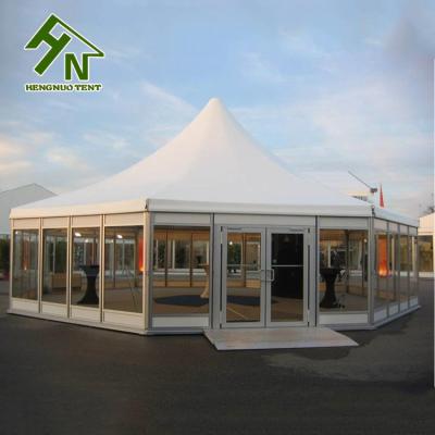 China SGS Certification Multi Sided Tent Enclosed Party Rainproof With Glass Walls for sale