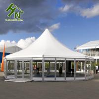 China Diameter 10m Multi Sided Hexagonal Aluminum Tent Hotel Events Glass Wall for sale
