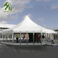 China Multi Sided Outdoor Hexagon Shaped Tent Heavy Duty Aluminum Structure for sale