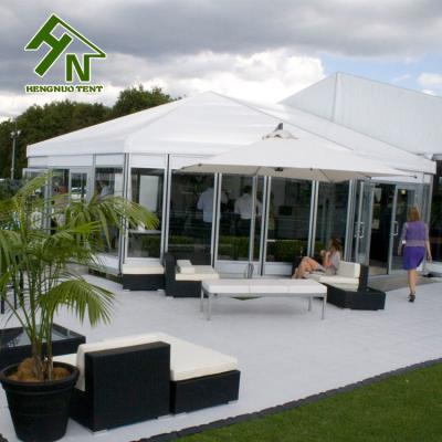 China Hexagon Top Arabian Style Tents Rainproof Commercial Marquee With Glass Walls for sale