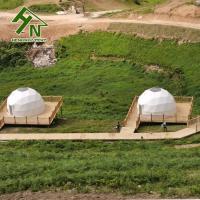 China Hot-Dip Galvanized Steel Geodesic Dome Tents Glamping Tent With Insulation for sale