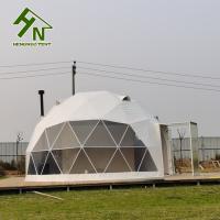 China Waterproof Geodesic Dome Tent With Solar Fan Outdoor Living Glamping for sale