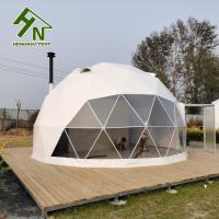 China Waterproof Geodesic Dome Tent With Solar Fan Outdoor Living Glamping for sale
