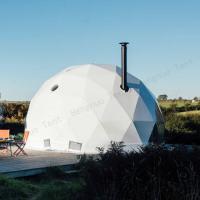 China Fireplace Heated PVC Cover Outdoor Geodesic Tent Campsite Winter Bubble Dome for sale