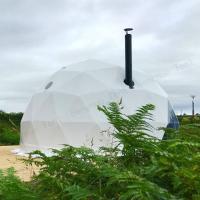 China Fireplace Heated PVC Cover Outdoor Geodesic Tent Campsite Winter Bubble Dome for sale