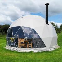 China Fireplace Heated PVC Cover Outdoor Geodesic Tent Campsite Winter Bubble Dome for sale