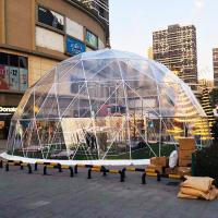 China Steel Pipes Customized Geodesic Big Dome Tent 12m Diametre Outdoor Restaurant for sale