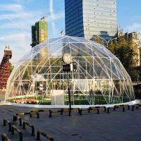 China Steel Pipes Customized Geodesic Big Dome Tent 12m Diametre Outdoor Restaurant for sale