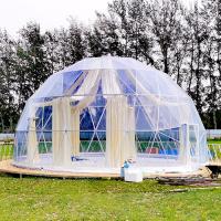 China 4m To 50m Diameter Clear PVC Fabric Big Dome Tent With Ceiling For Restaurant for sale