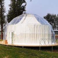 China 4m To 50m Diameter Clear PVC Fabric Big Dome Tent With Ceiling For Restaurant for sale