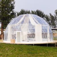 China 4m To 50m Diameter Clear PVC Fabric Big Dome Tent With Ceiling For Restaurant for sale