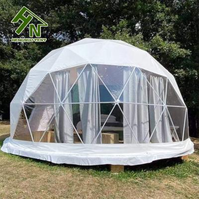 China 2022 Outdoor Family Garden Glamping Dome House 6m Dome Tent with Bathroom for sale