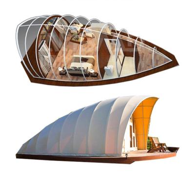 China 6x10m Cocoon Shape Outdoor Glamping Tent With Full Decoration for sale