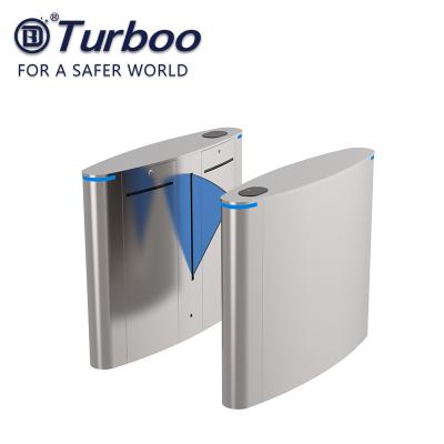 China PC Arm Pedestrian Barrier Gate Automatic Flap Barrier Turnstile With LED Light for sale