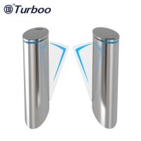 China Security Flap Turnstile Gate Office Building RS485 Dry Contact Flap Barrier Gate for sale