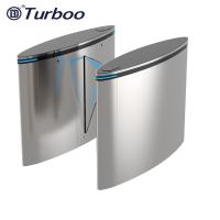 China SUS304 Flap Barrier Turnstile Gate RFID Face Recognition Fingerprint For Office Hotels for sale