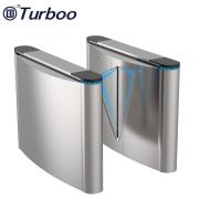 China Pedestrian Access Control Turnstile Flap Barrier Gate With Fingerprint Face Recognition for sale