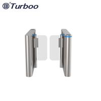 China Fast Access Control Speed Gate Turnstile Swing Barrier Gate With LED Strip Bar for sale