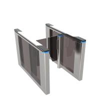 China High End Ultra Slim Swing Flap Gate RFID Access Control Glass Barrier Pedestrian Turnstile for sale