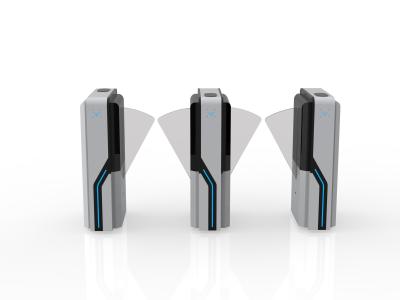 China Security RS485 Interface Flap Barrier Gate With RGB Light Flap Turnstile Gate for sale