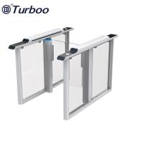 China Slim Durable Office Security Gate Protection With Acrylic / Tempered Glass Arm for sale