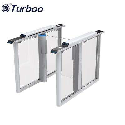 China Slim Durable Office Security Gate Protection With Acrylic / Tempered Glass Arm for sale