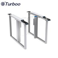 China Slim Durable Office Security Gate Protection With Acrylic / Tempered Glass Arm for sale