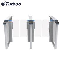 China Slim Durable Office Security Gate Protection With Acrylic / Tempered Glass Arm for sale