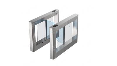 China Qr Code Reader Swing Turnstile Barrier Access Control Pedestrian Barrier Gate For Housing Estate for sale