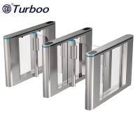 China Stainless Steel Speed Gate Turnstile Built-In Card Capture Reader Brushless Servo Motor for sale