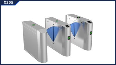 China Blue Acrylic SUS304 Stainless Security Flap Barrier Gate RFID IC ID CARD Access Control System for sale
