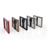China Slim Durable Office Aluminum Alloy Snap-joint Security Gate Protection With Acrylic / Tempered Glass Arm for sale