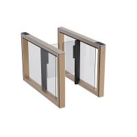 China Slim Durable Office Aluminum Alloy Snap-joint Security Gate Protection With Acrylic / Tempered Glass Arm for sale