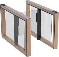 China Slim Durable Office Aluminum Alloy Snap-joint Security Gate Protection With Acrylic / Tempered Glass Arm for sale