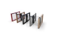China Slim Durable Office Aluminum Alloy Snap-joint Security Gate Protection With Acrylic / Tempered Glass Arm for sale