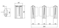China Turboo High-end Aluminum alloy Pedestrian Turnstile Sliding Gate LA6218 for sale