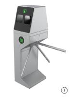 China Security Tripod Waist High Turnstile Alcohol Based Hand Disinfection for sale