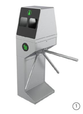 China Security Tripod Waist High Turnstile Alcohol Based Hand Disinfection for sale