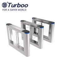 China 900mm Wide 1.5mm Acrylic Swing Gate Turnstile With Face Recognition Unit for sale
